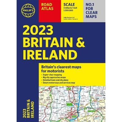 预订2023 Philip's Road Atlas Britain and Ireland:(A4 Paperback)