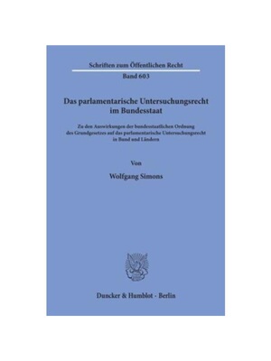 预订不退不换德语Das parlamentarische Untersuchungsrecht im Bundesstaat.:Zu den Auswirkungen der bundesstaatlichen Ordnun