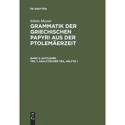 按需印刷DEG Analytischer Teil, H?lfte 1[9783110025118]