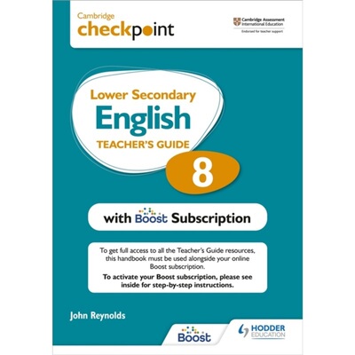 预订不退不换Cambridge Checkpoint Lower Secondary English Teacher's Guide 8 with Boost Subscr[9781398300675]