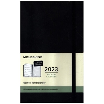 预订【德语】 Moleskine 12 Monate Wochen Notizkalender Deutsch 2023, Large/A5, Schwa[8056598851397]