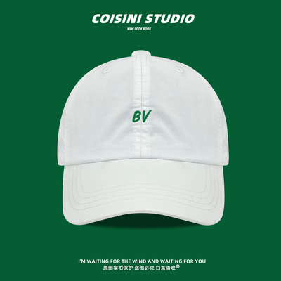 BV字母刺绣棒球帽子女韩版百搭