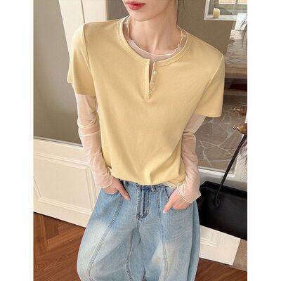 韩系chi新款春季蕾丝女纯欲风橘