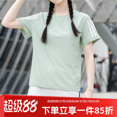 阿迪达斯女款快干透气运动短袖