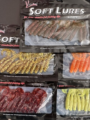 外贸尾单螺旋卷尾1.2克 50mm12PCS 6.5元/包海鲈加州同色买三送一