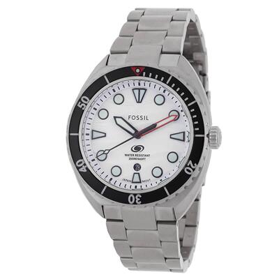 Fossil Breaker石英白色表盘男士手表FS6063