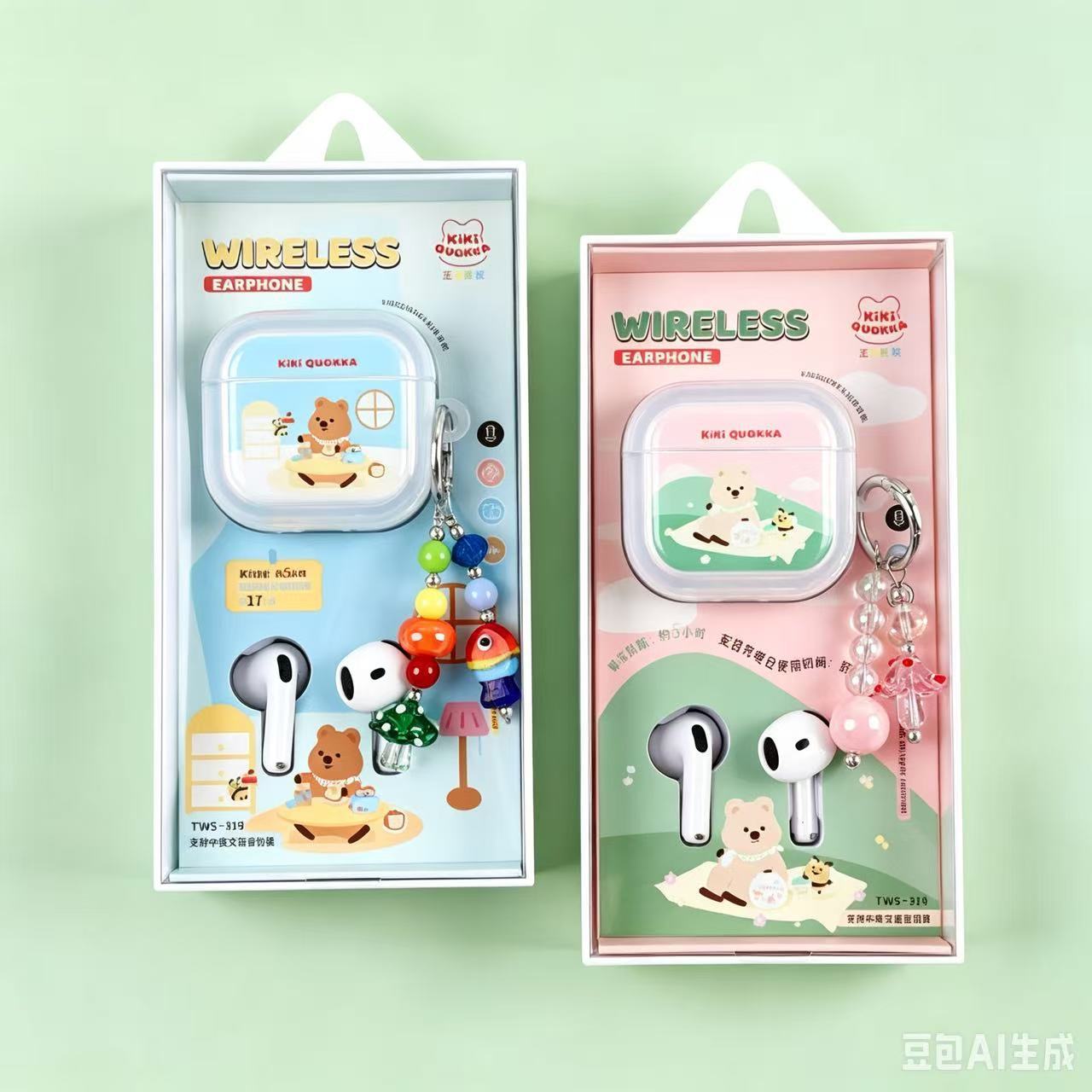 正版授权奇奇阔卡TWS蓝牙高音质长续航通话真无线耳朵先森TWS-319