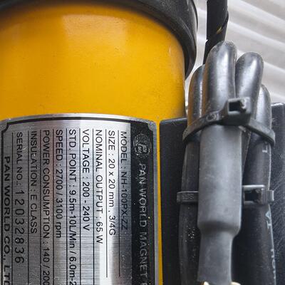议价NH-100PX-ZZ PAN WORLD磁力泵 工业水泵 65W 200-240V维修
