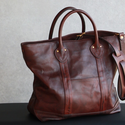 VASCO复古牛皮手提单肩托特背包