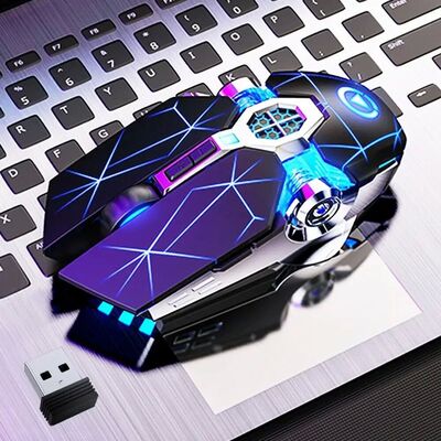 Wireless Optical 2.4G USB Gaming Mouse 1600DPI 7 Color LED B