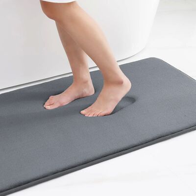 Olanly Silicone Bath Mat Non-Slip Shower Bathroom Rug Memory