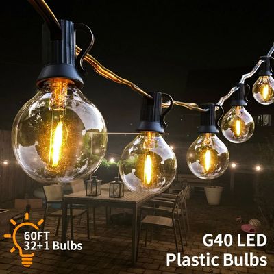 9M 18M  26M Festoon LED String Light G40 Shatterproof Globe