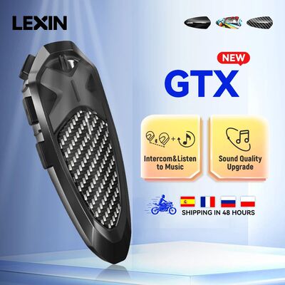 2022 Lexin-GTX Motorcycle Bluetooth Intercom & Helmet Headse