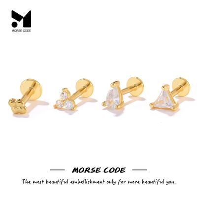 MC Flat Helix Piercing Earrings Single 925 Sterling Silver E