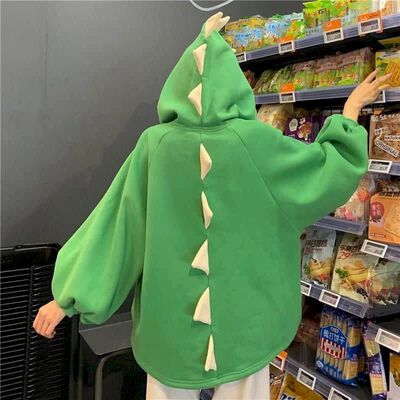 Dinosaur Sweatshirt Women Hoodies 2023 Loose Korean Sculptur