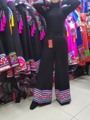 新款楚雄牟定彝族裤子左脚舞云南少数民族生活舞台跳脚裤子