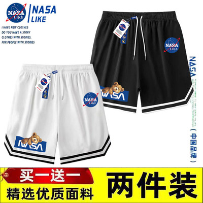 NASA五分裤潮牌宽松百搭篮球裤