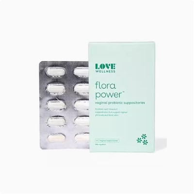 Love Wellness Vaginal Probiotic Suppositories， Flora Powe