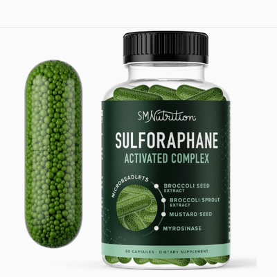 美国SMNutrition20MG 西兰花芽种子提取物葡萄糖苷肌苷酶60粒