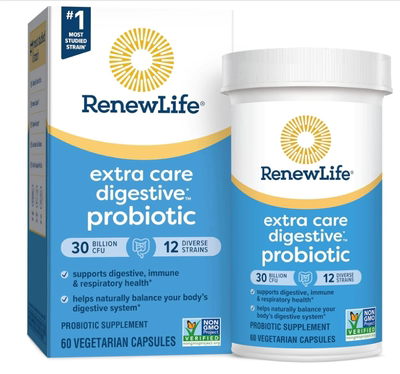 Renew Life Extra Care Probiotic Capsules 60粒