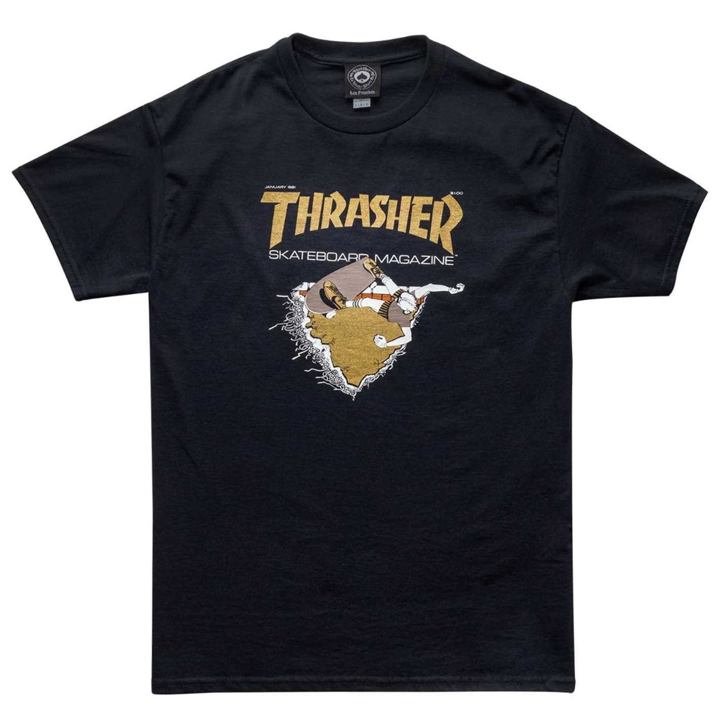 【正品】Thrasher First Cover限定首张杂志封面滑板火焰短袖 Tee