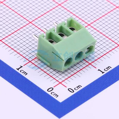 XY350V-3.5-3P螺钉式接线端子3.5mm 1x3P直插绿色