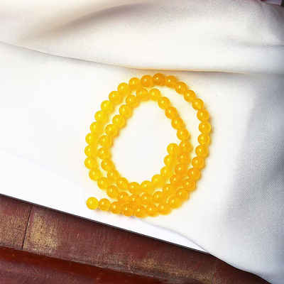 半成品黄玉髓手链珠子
