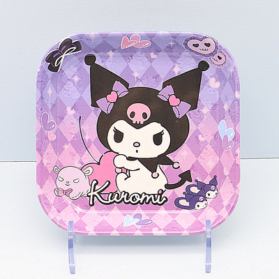 卡通餐具密胺四方碟残渣吐骨碟日式家用儿童耐摔防烫盘子5寸小碟