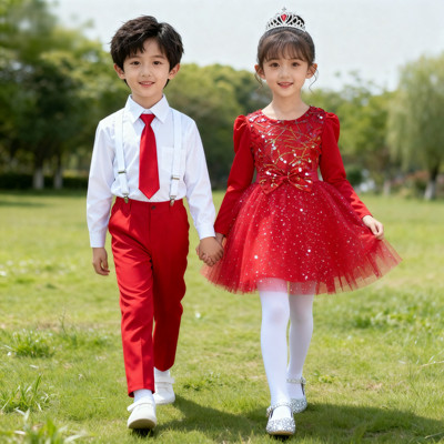 儿童合唱团小学生公主裙演出服装