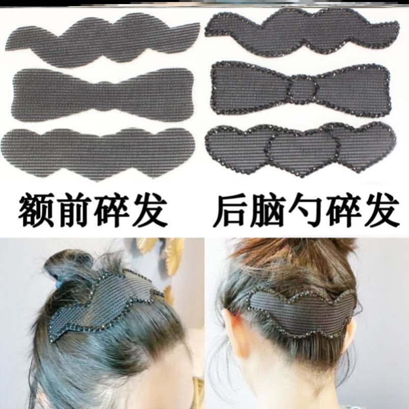 大人款成人发帖刘海贴发饰品可爱甜美个性简约粘头发黑色发贴头饰