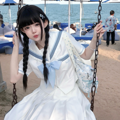 5.31上新水色满襟夏日JK水手服