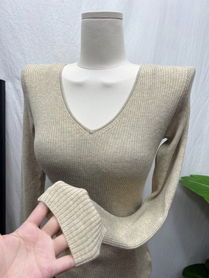 织衫外穿内搭V领套头显身材气质