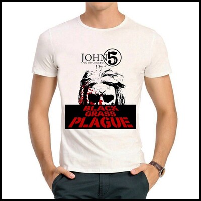 john 5 T-shirt 歌星 john 5 T恤 潮流 T恤 白色 John Lowery T恤