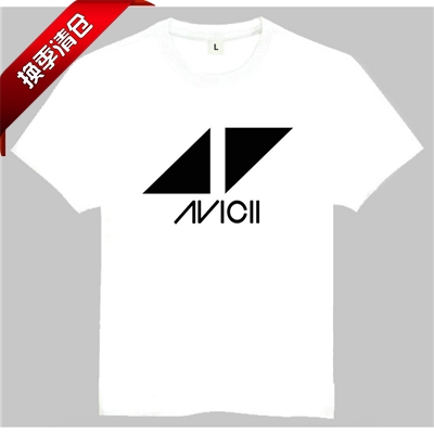 Avicii T-shirt 艾维奇 T恤 欧美潮流T恤 艾维奇 头像标志 T恤