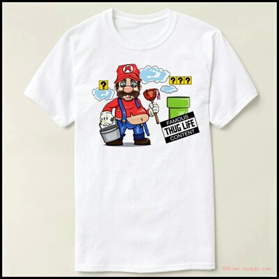Thug life 个性 衣服 短袖 来图上衣 DIY Tee T-Shirt T恤  衣服