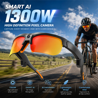 Cycling Smart Glasses 1080P Video 13MP Camera AI Translation
