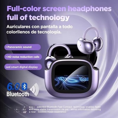 AI Translator Ear Clip headphones Earbuds Noise Reduction