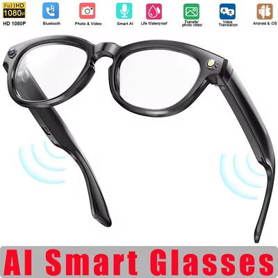 AI tranlation Smart Glasses 8MP Camera Polarized Sunglasses