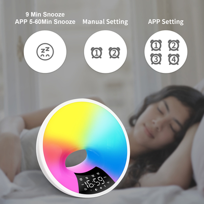 Sunrise Alarm Clock,Wake Up Light Tuya Smart FM Radio