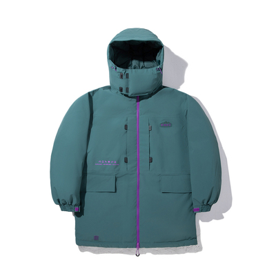 中国李宁系列羽绒服男子时尚百搭保暖连帽中长羽绒服AYMU545-B品