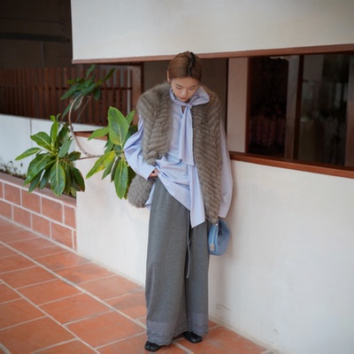 E12026新款高腰显瘦宽松直筒卫裤女休闲蕾丝花边运动裤3286