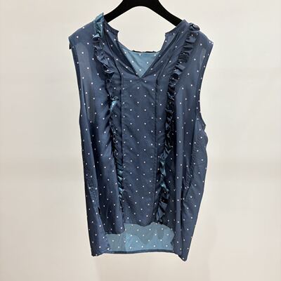 M|现货询价 26设计师品牌春季新款V领桑蚕丝拼接背心