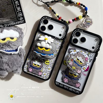 ins韩国卡通权志龙zoa猫适用iphone17promax手机壳苹果16plus新款15磁吸支架14pro女款13链条15pro防摔保护套