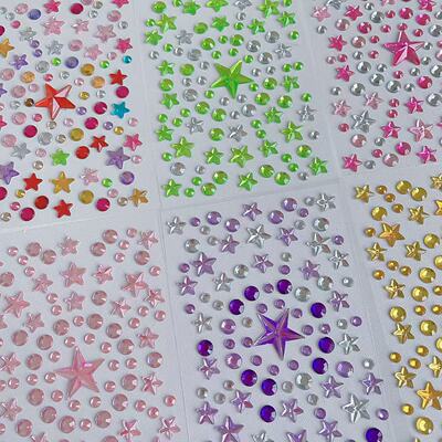 小号满天星脸上妆容贴饰品贴钻应援星星钻化妆贴舞台化妆贴高颜值