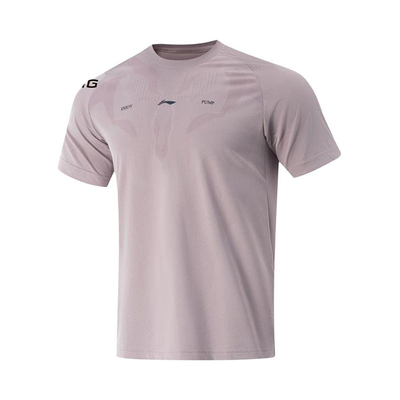 李宁正品2025夏季新款男子宽松透气运动休闲套头短袖T恤ATSV125-3