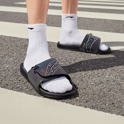 Lining/李宁正品男子Slipper时尚潮流透气休闲运动拖鞋AGAS001