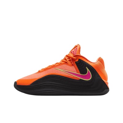 Nike橙黑色男款低帮篮球鞋