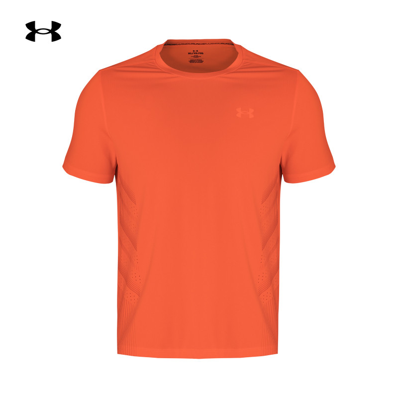 安德玛官方UA春夏Iso-Chill男子纯色修身跑步运动短袖T恤1376518_虎窝淘