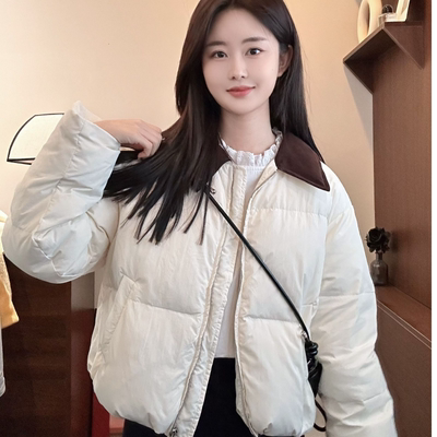 【Niche Young】心事90白鸭绒时尚宽松保暖短款冬季羽绒服QD10810