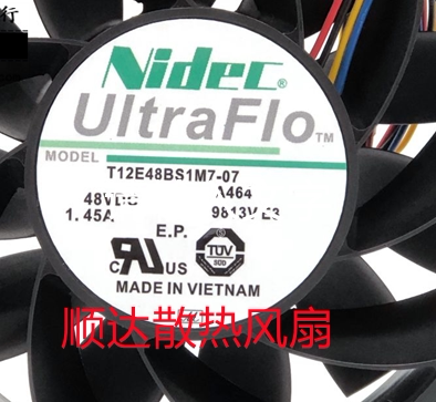 T12E48BS1M7-07 A464 48VDC 1.45A 4线控制散热风机NIDEC进口风扇